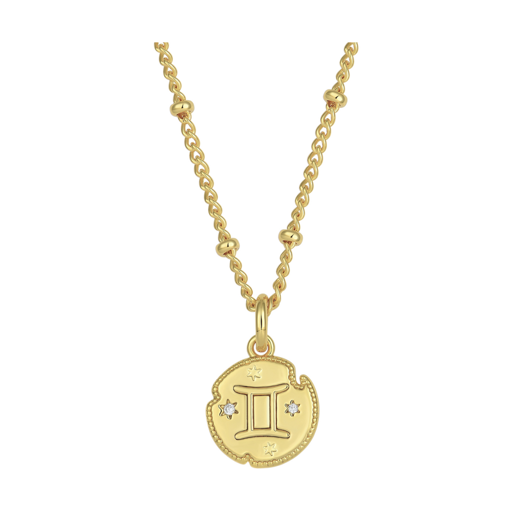 Gemini Zodiac Pendant Necklace – Red Earth